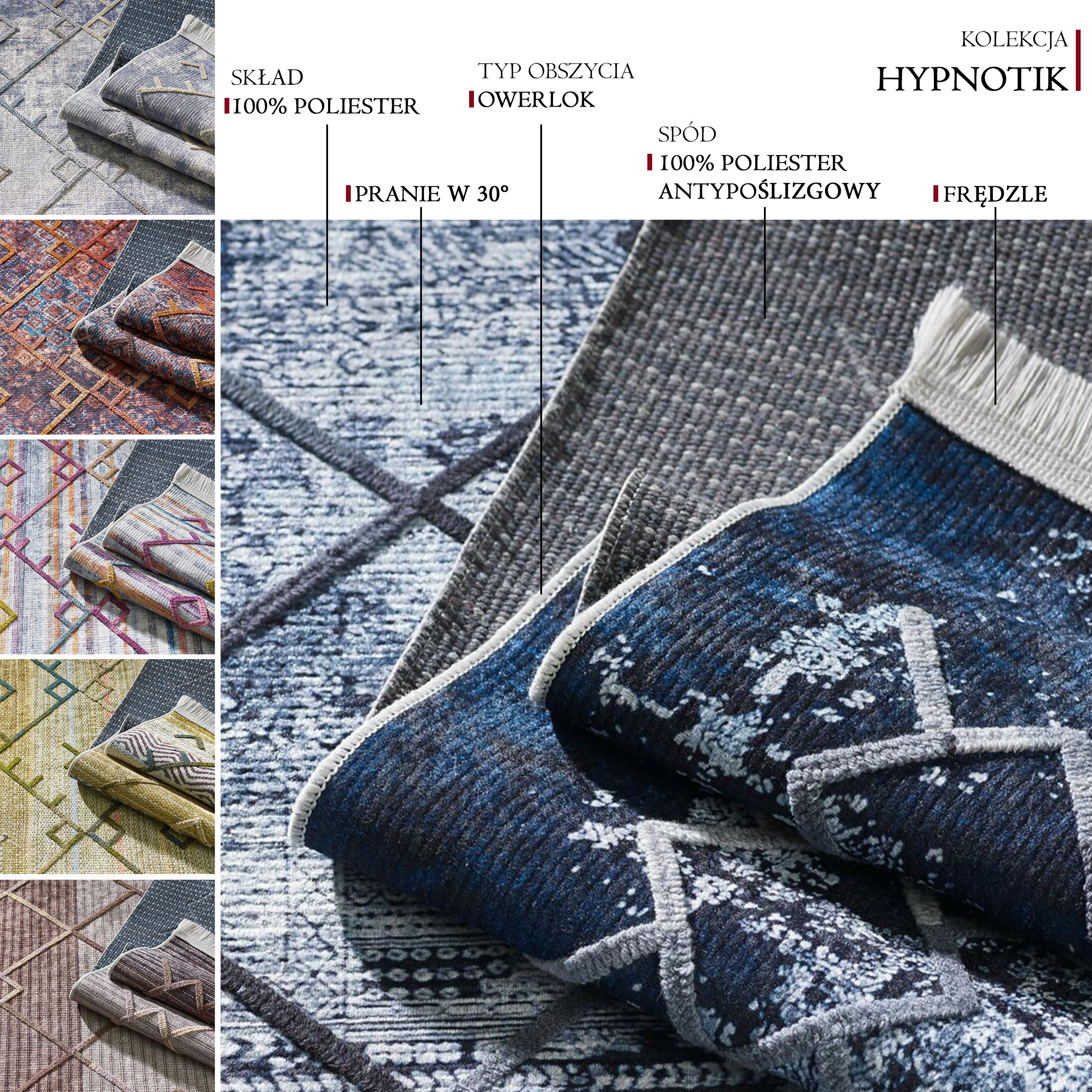 Dywan nowoczesny HYPNOTIK 03 Wielokolorowy | Wielokolorowy | 80 x 150 ...